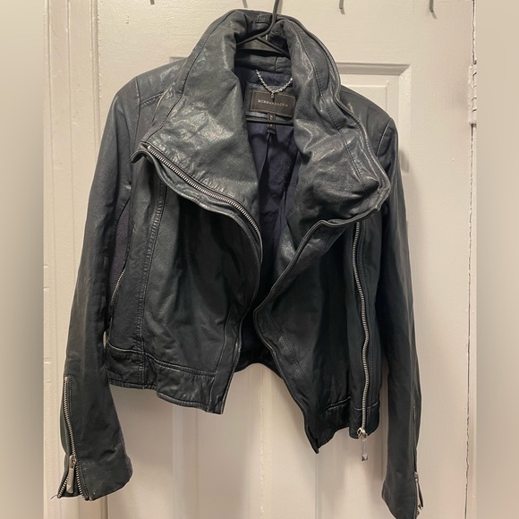 BCBGMaxAzria | Jackets & Coats | Bcbg Mazazria Black Leather Jacket ...